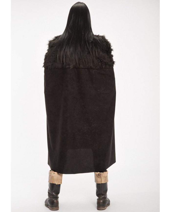 Velvet and plush viking cape cm.130